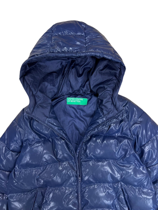 United Colors Of Benetton Metallic Blue Puffer Jacket Women’s Large ...